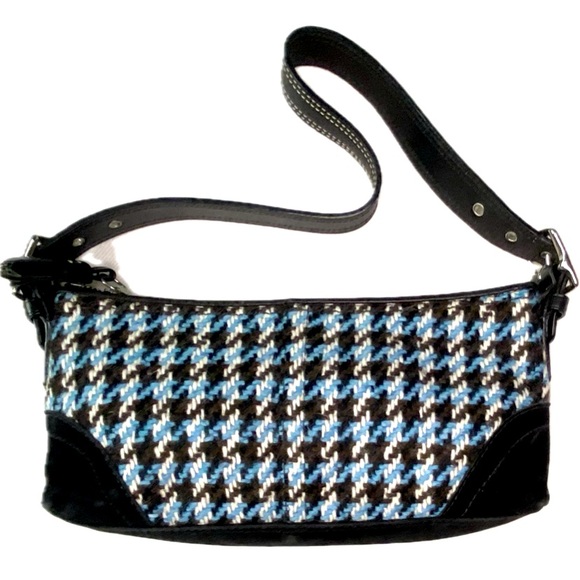 Coach | Bags | Coach Tweed Houndstooth Design With Suade And Leather ...